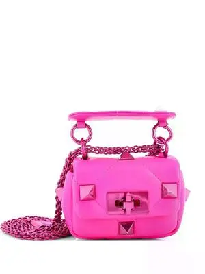 VALENTINO Roman Stud Flap Bag Quilted Leather Mini Shoulder Bag