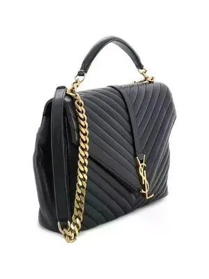 Saint Laurent Classic Monogram College Large Shoulder Bag - Black