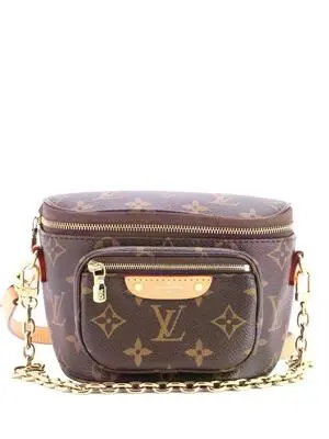 LOUIS VUITTON Bum Bag Monogram Canvas Mini Belt Bag - Brown