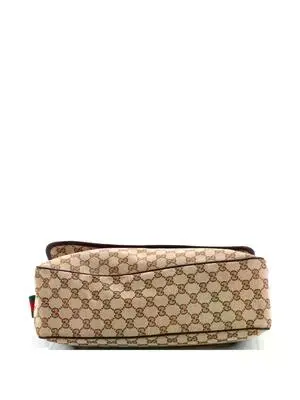 Gucci Web Strap Flap Messenger Gg Canvas Medium - Brown