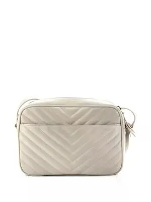 Saint Laurent Lou Camera Bag Matelasse Chevron Leather Small Crossbody Bag - Neutrals