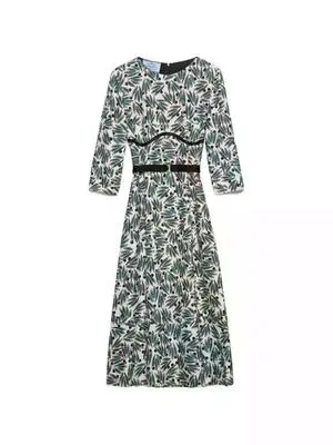 Prada Printed Pongé Sheath Dress