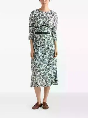 Prada Printed Pongé Sheath Dress