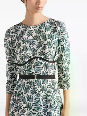 Prada Printed Pongé Sheath Dress