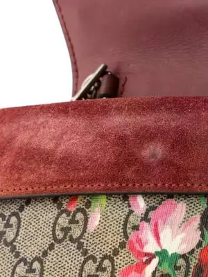 Gucci Dionysus Blooms Print Gg Coated Canvas Super Mini Crossbody Bag - Brown