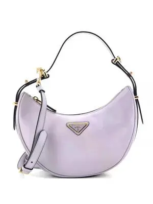 Prada Arque Half Moon Leather Hobo Bag Small