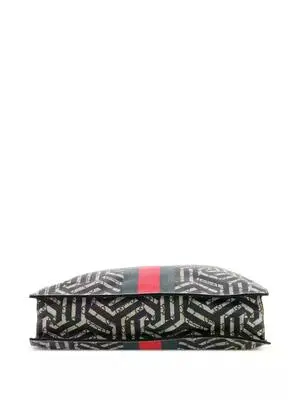 Gucci Convertible Soft Open Caleido Gg Coated Canvas Tote Bag - Brown