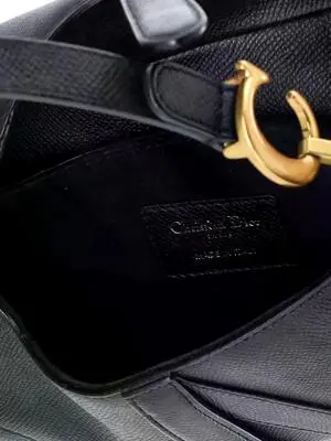 Dior Saddle Leather Mini Shoulder Bag - Black
