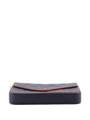 LOUIS VUITTON Felicie Pochette Monogram Empreinte Leather - Blue