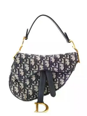 Dior Saddle Handbag Oblique Canvas Mini Shoulder Bag - Blue