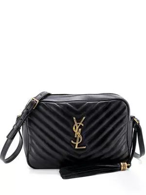 Saint Laurent Lou Camera Bag Matelasse Chevron Leather Small - Black