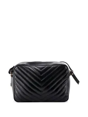 Saint Laurent Lou Camera Bag Matelasse Chevron Leather Small - Black