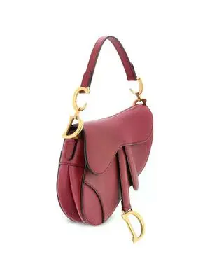Dior Saddle Handbag Leather Mini Shoulder Bag - Red