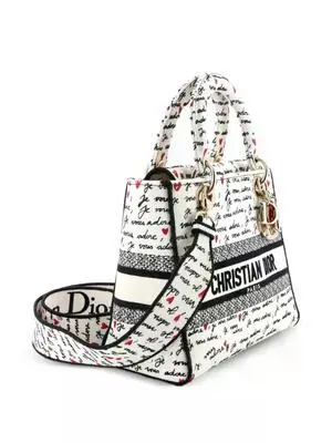 Dior Lady D-lite Embroidered Canvas Satchel - Multicolour