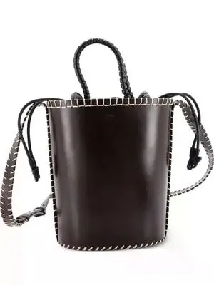 Chloé Louela Leather Mini Bucket Bag - Black