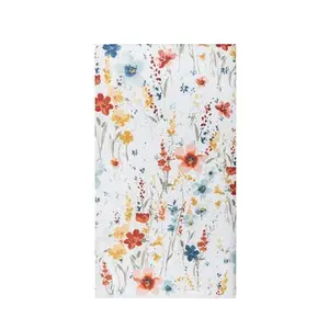 C&F HOME Sheila Floral Watercolor 100% Cotton Printed Dishtowel - Red