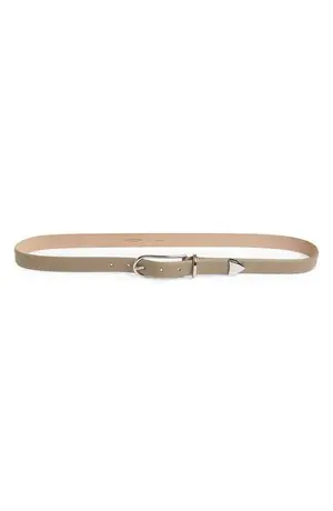 Lafayette 148 New York Pyramid Leather Belt - Cement