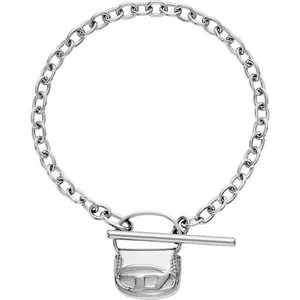 DIESEL® 1dr Charm Chain Bracelet - Silver