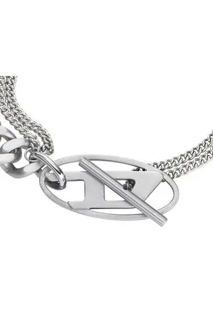 DIESEL® Oval D Toggle Chain Bracelet