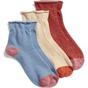 Bp. 3-pack Metallic Ankle Socks