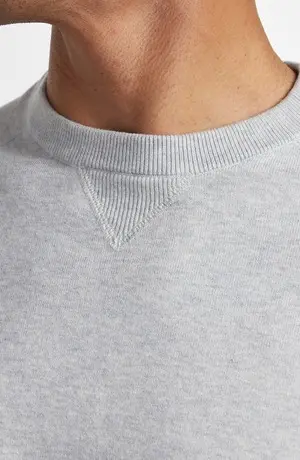 David Donahue Cotton & Silk Blend Crew Sweater