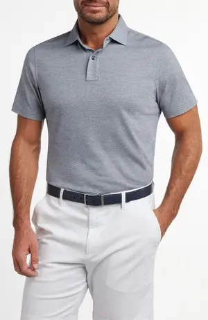 David Donahue Half Placket Polos For Men
