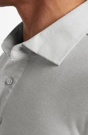 David Donahue Connery Cotton Polo - Pearl