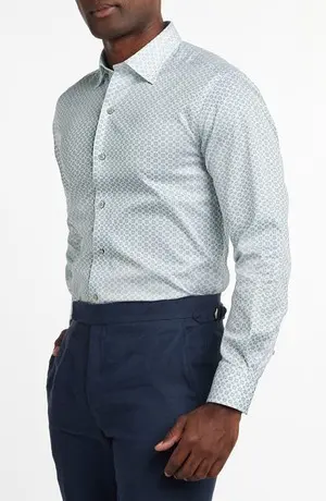 David Donahue Spread Collar Shirts For Men