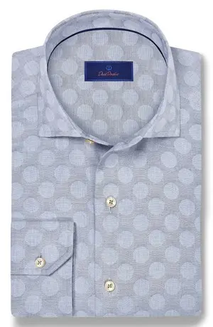 David Donahue Dot Jacquard Sport Shirt