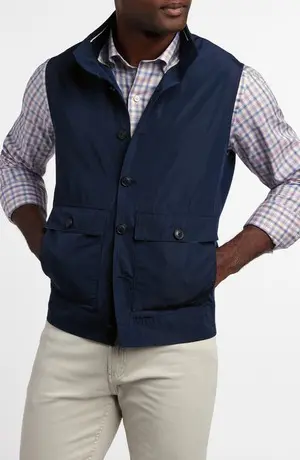 David Donahue Merino Wool Blend Flight Vest
