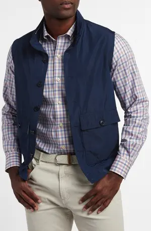 David Donahue Merino Wool Blend Flight Vest