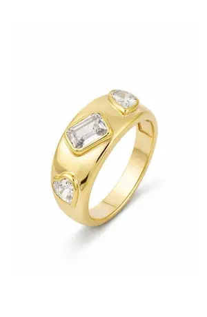 SHYMI Mix Shape Band Ring - Gold