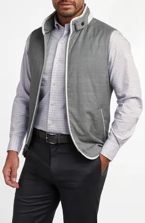 David Donahue Urban Quilted Wool Vest