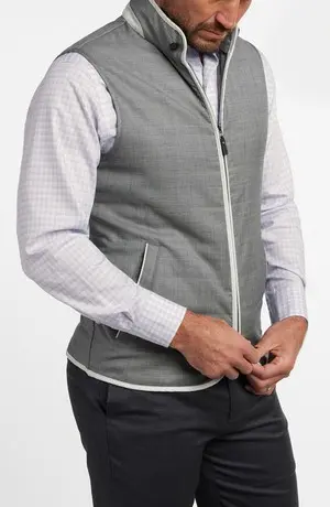 David Donahue Urban Quilted Wool Vest