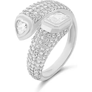 SHYMI Multishape Pavé Wrap Ring Silver
