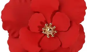 PANACEA Flower Stud Earrings - Red