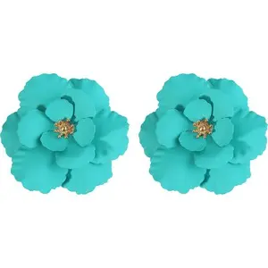 PANACEA Flower Stud Earrings - Turquoise