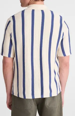 Madewell Stripe Button-up Cotton Sweater Polo