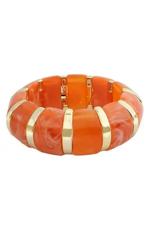 PANACEA Dome Stretch Bracelet - Orange