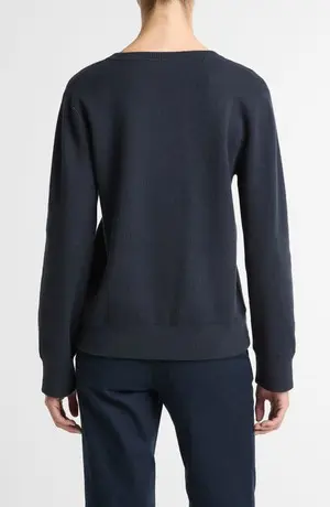 Vince Double Face V-neck Sweater - Eclipse