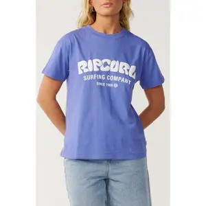 Rip Curl Surf Puff Party Pack Graphic T-shirt - Mid Blue