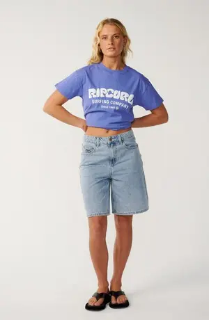 Rip Curl Surf Puff Party Pack Graphic T-shirt - Mid Blue