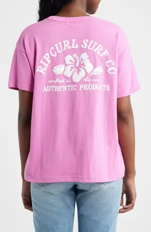 Rip Curl Surf Puff Party Pack Graphic T-shirt - Pink