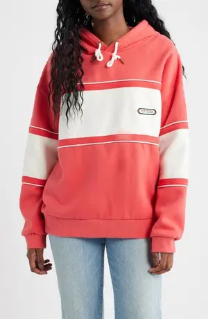 Rip Curl Surf Side Heritage Hoodie - Deep Red