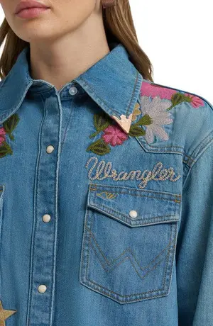 Wrangler Embroidered Snap-up Shirt