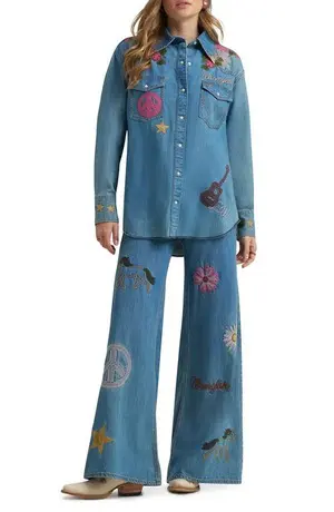 Wrangler Embroidered Snap-up Shirt