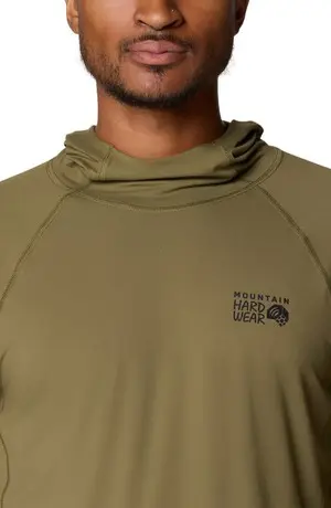 Mountain Hardwear Crater Lake Long Sleeve Hoodie - Combat Green