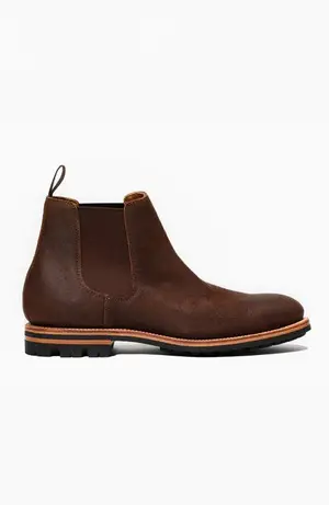 GRANT STONE Chelsea Boot - Dark Oak Roughout