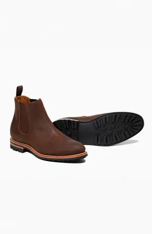 GRANT STONE Chelsea Boot - Dark Oak Roughout