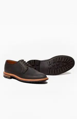 GRANT STONE Plain Toe Blucher - Earth Waxed Commander